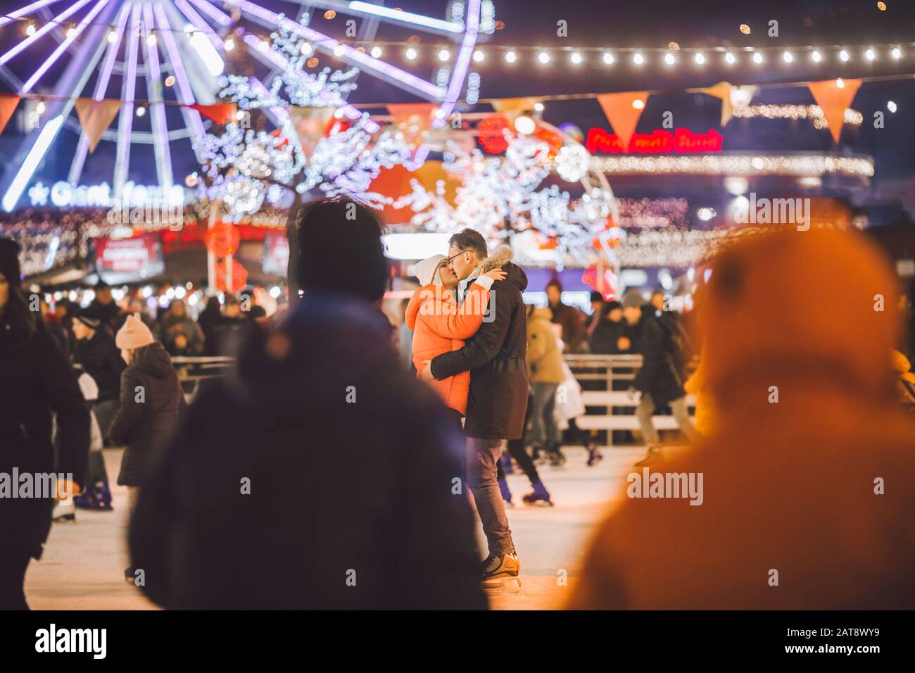 Couple in Love. Romantic Characters for Feast of Saint Valentine. True ...
