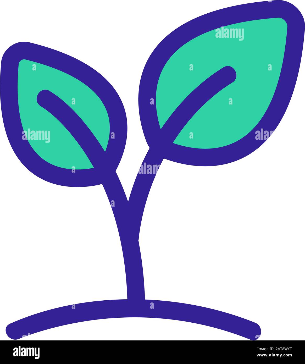 Spring seedling icon vector. Isolated contour symbol illustration Stock ...