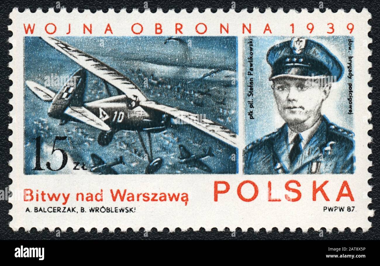Military defensive 1939. The battle over Warsaw Portrait military man ...