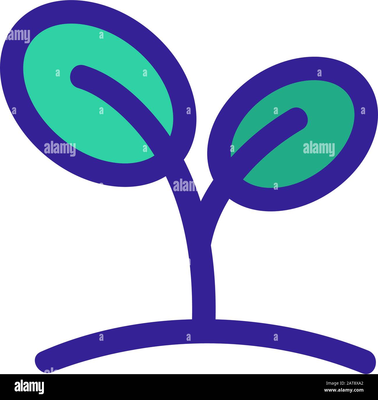 Spring seedling icon vector. Isolated contour symbol illustration Stock ...