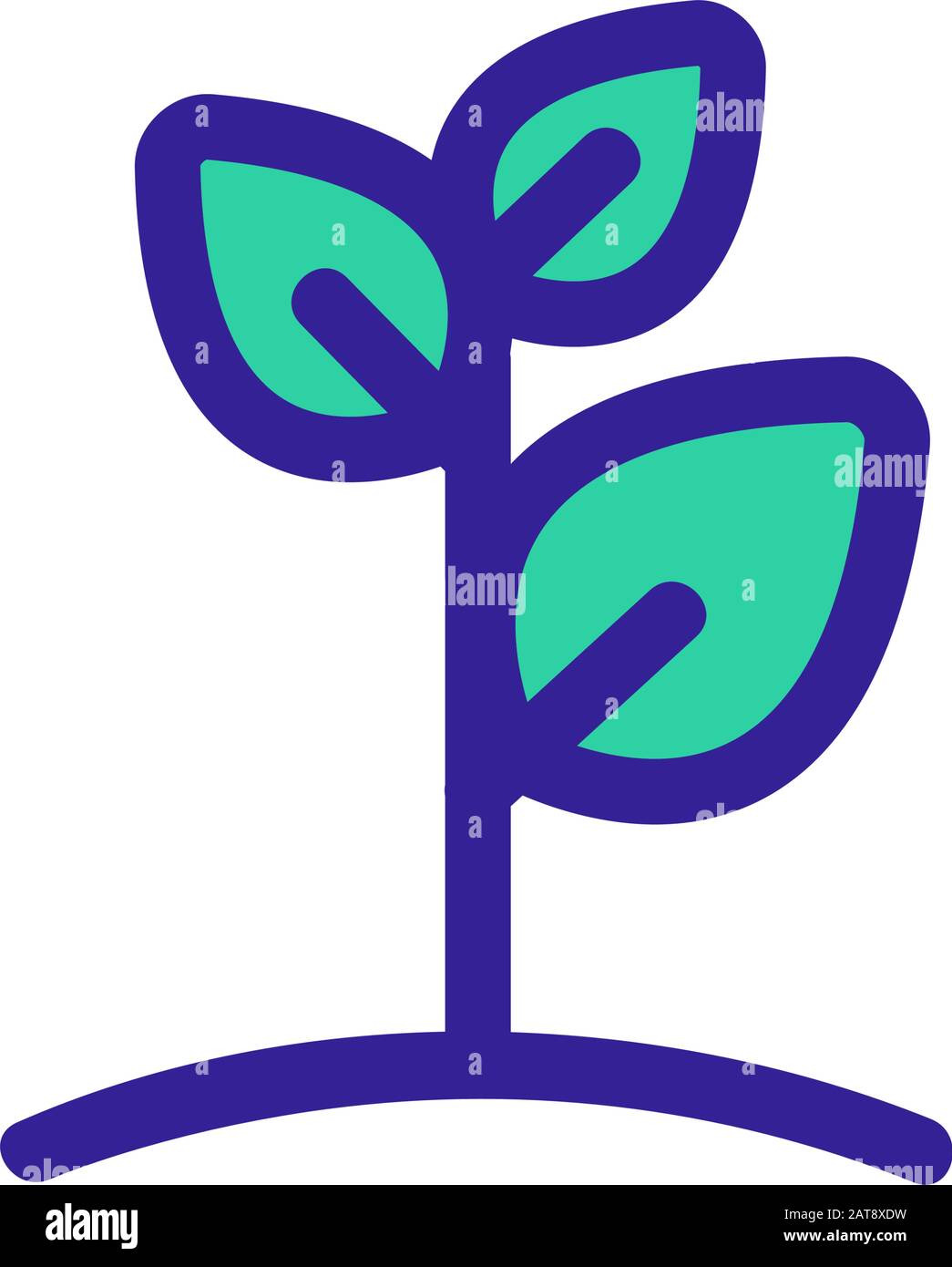 Spring seedling icon vector. Isolated contour symbol illustration Stock ...