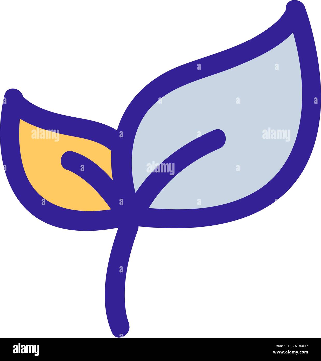 green foliage icon vector. Isolated contour symbol illustration Stock ...