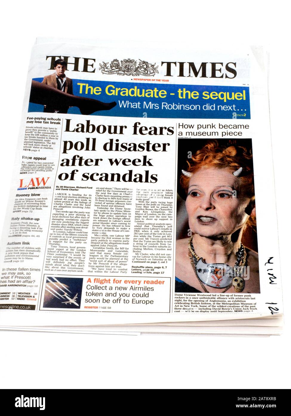 The Times Newspaper Stock Photo - Alamy