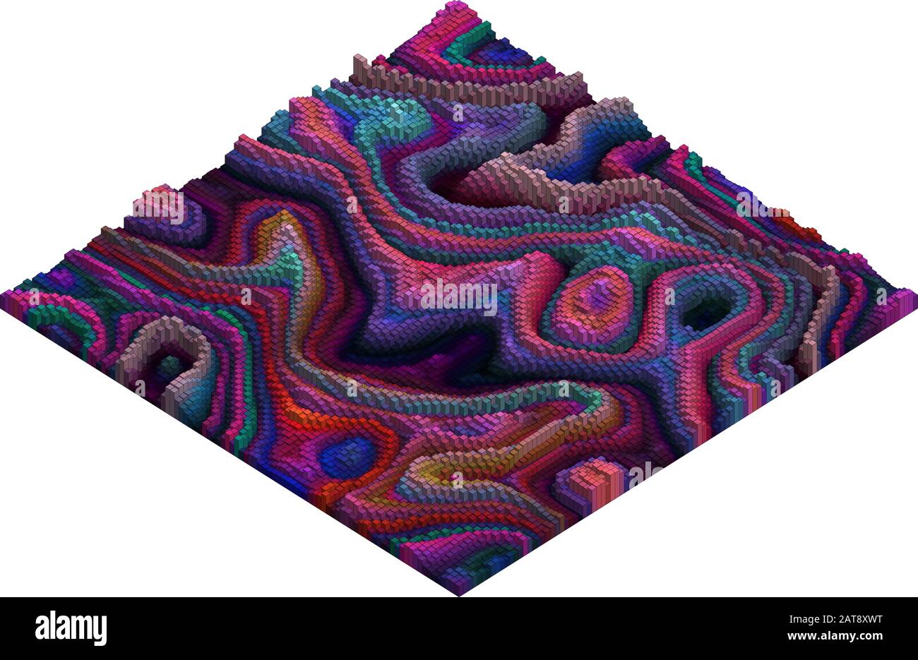 3d render relief map earth Stock Vector Images - Alamy