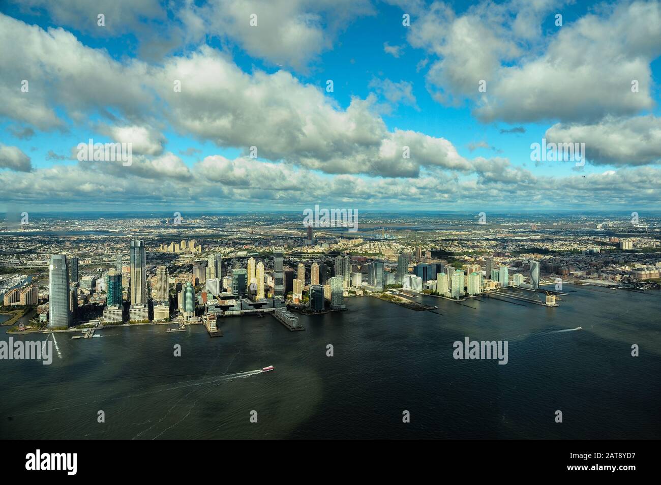 Top view from One World Trade Center Observatory in New York City Stock ...