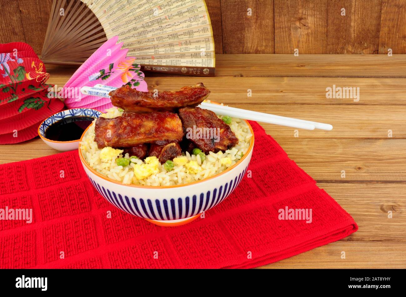 Mini pork ribs with egg fried rice hi-res stock photography and images ...