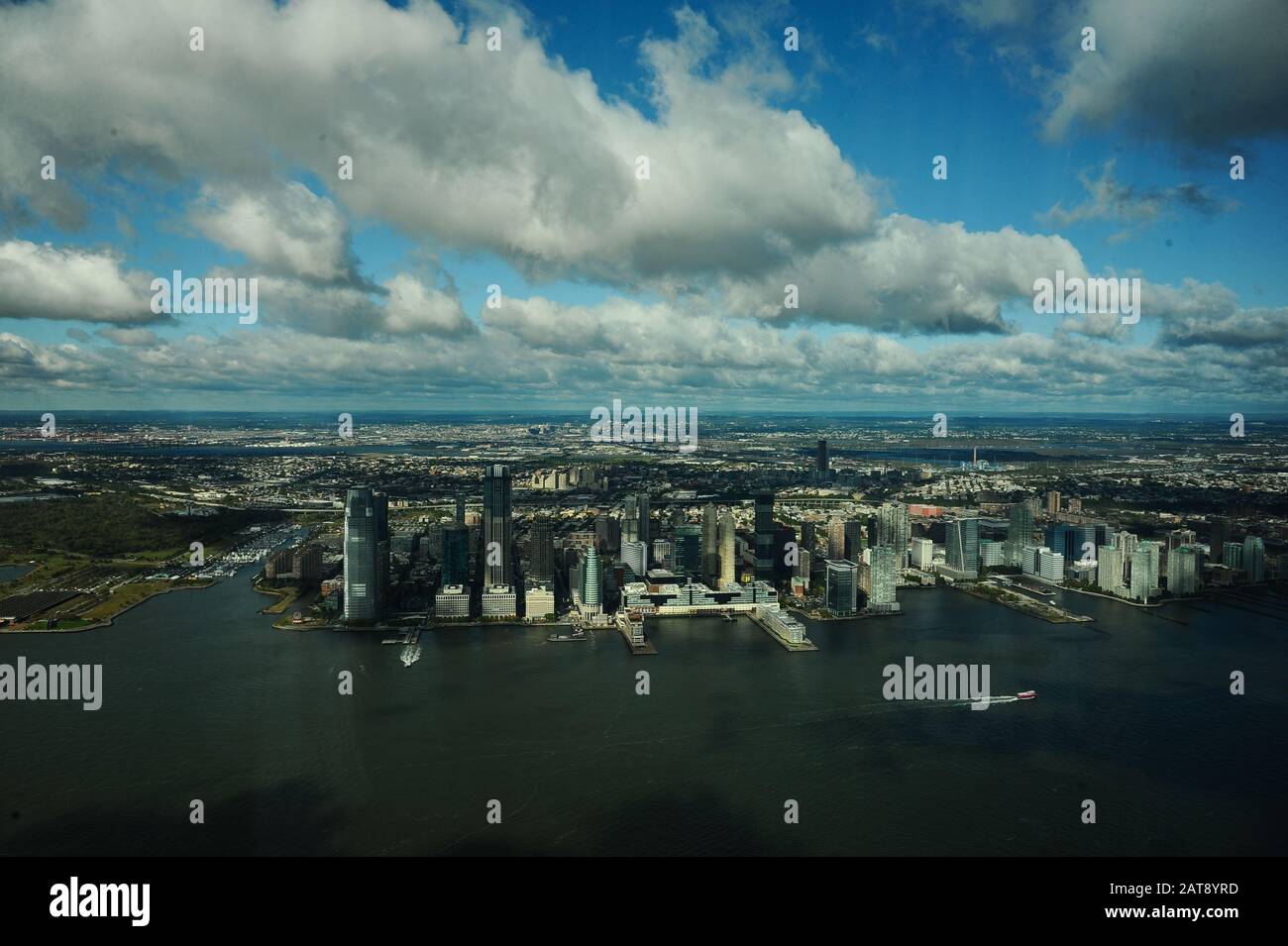 Top view from One World Trade Center Observatory in New York City Stock ...