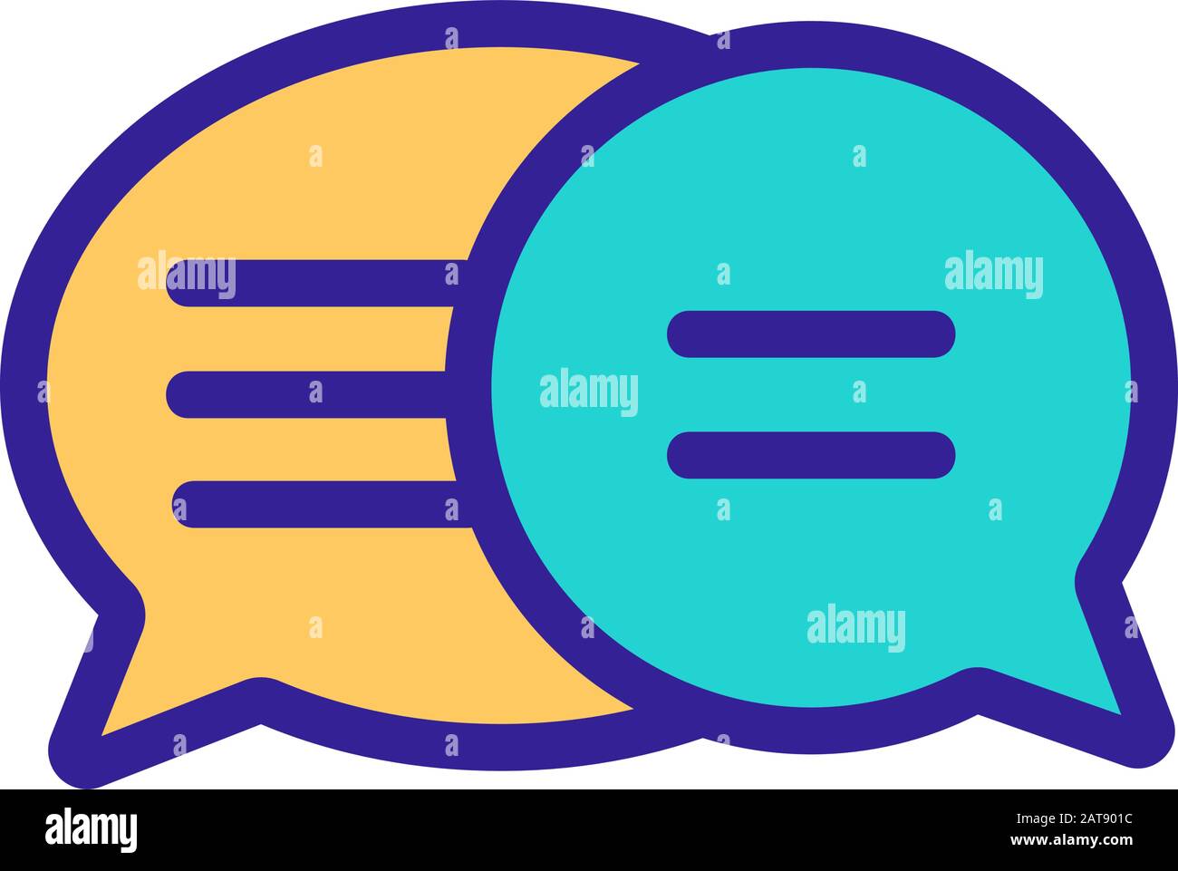 message with the test icon vector. Isolated contour symbol illustration ...