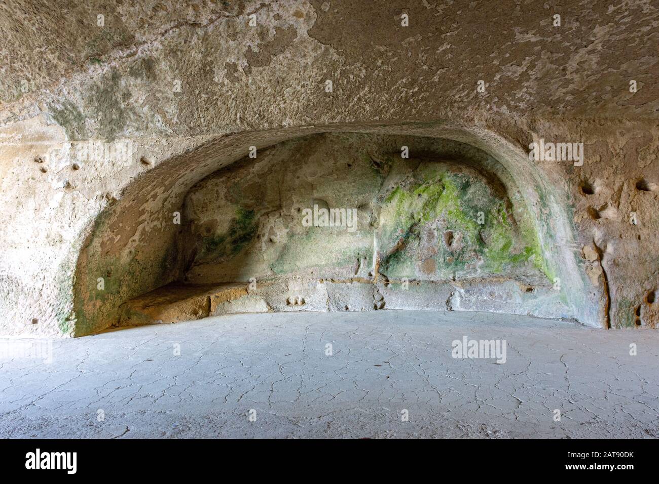 Italy, Cuma, view and details of the Sibilla caves Stock Photo - Alamy