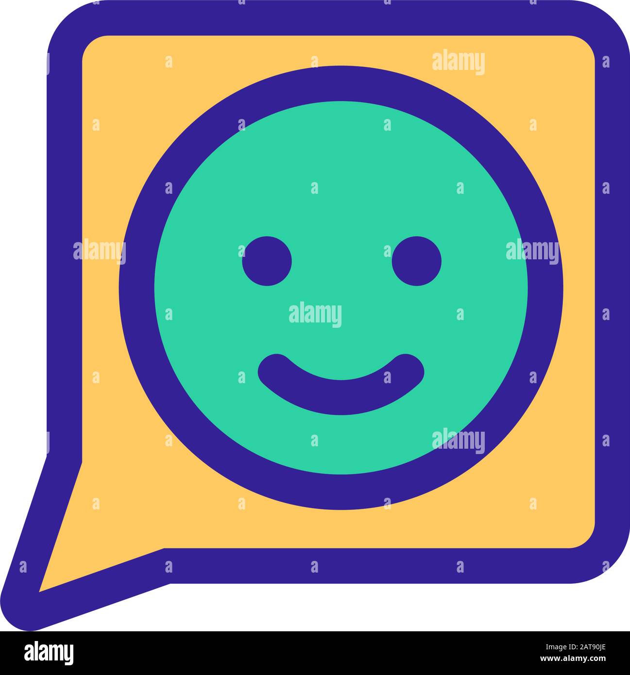 A fun message icon vector. Isolated contour symbol illustration Stock ...