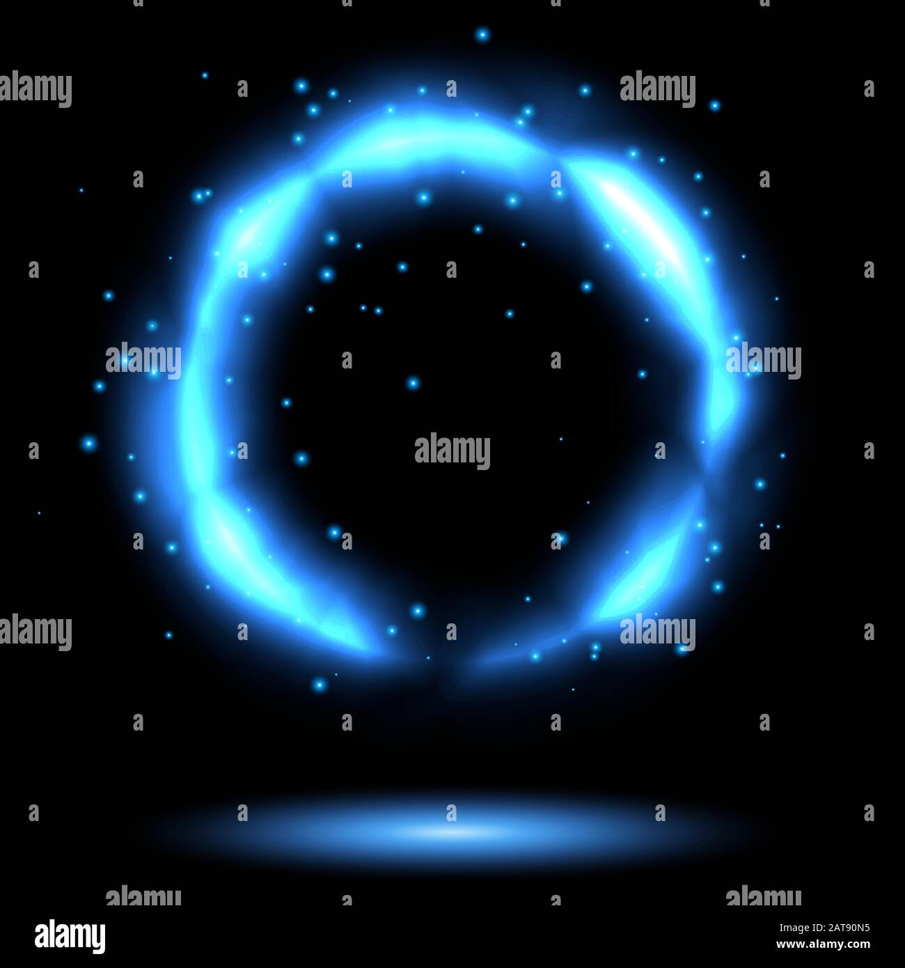 Blue Cold Plasma Ring - Vector Nonthermal Flame Plasm Annulus with ...