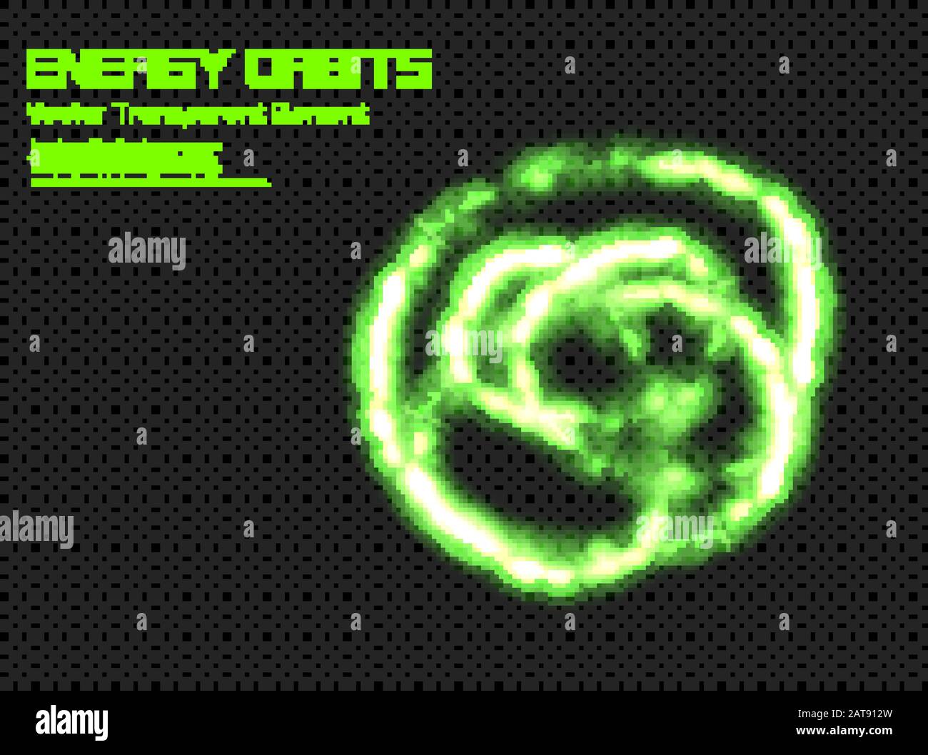Green Plasma Energy Orbits - Transparent Vector Plasm Clew - Abstract ...