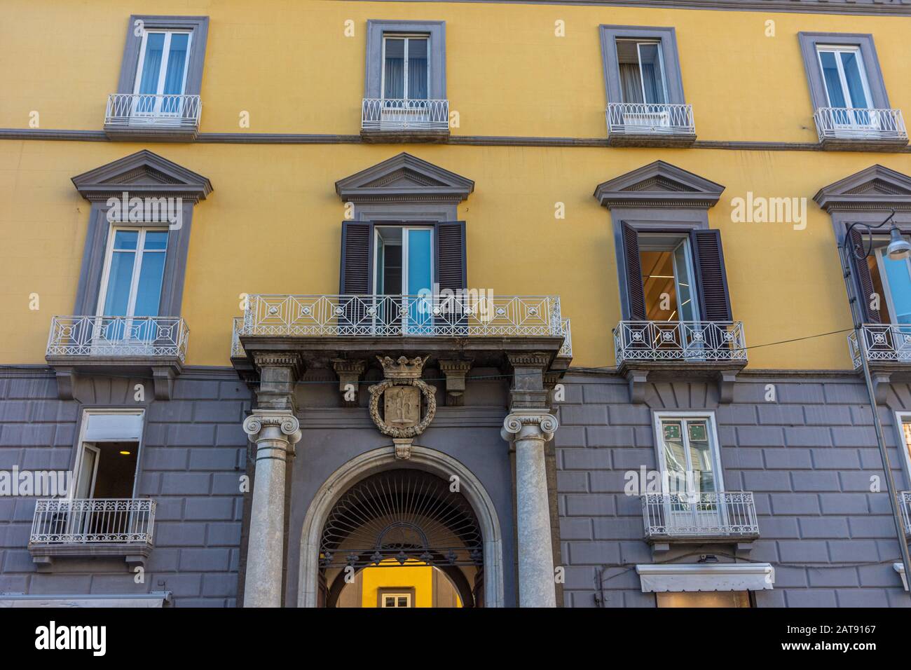 Italy, Naples, view of historic building in the city center Stock Photo ...