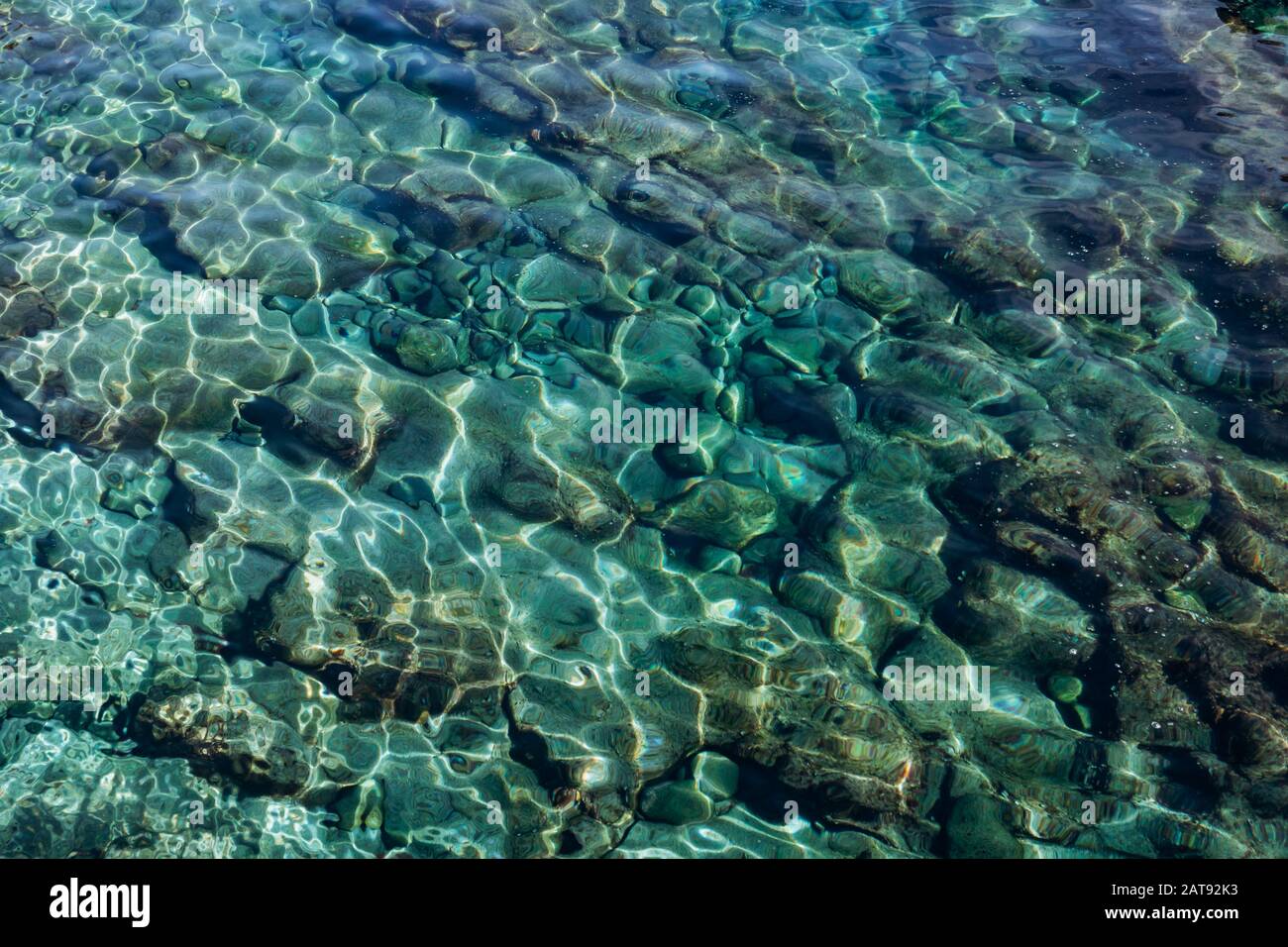 Background of turquoise water in the sea. Turquoise water texture with ...
