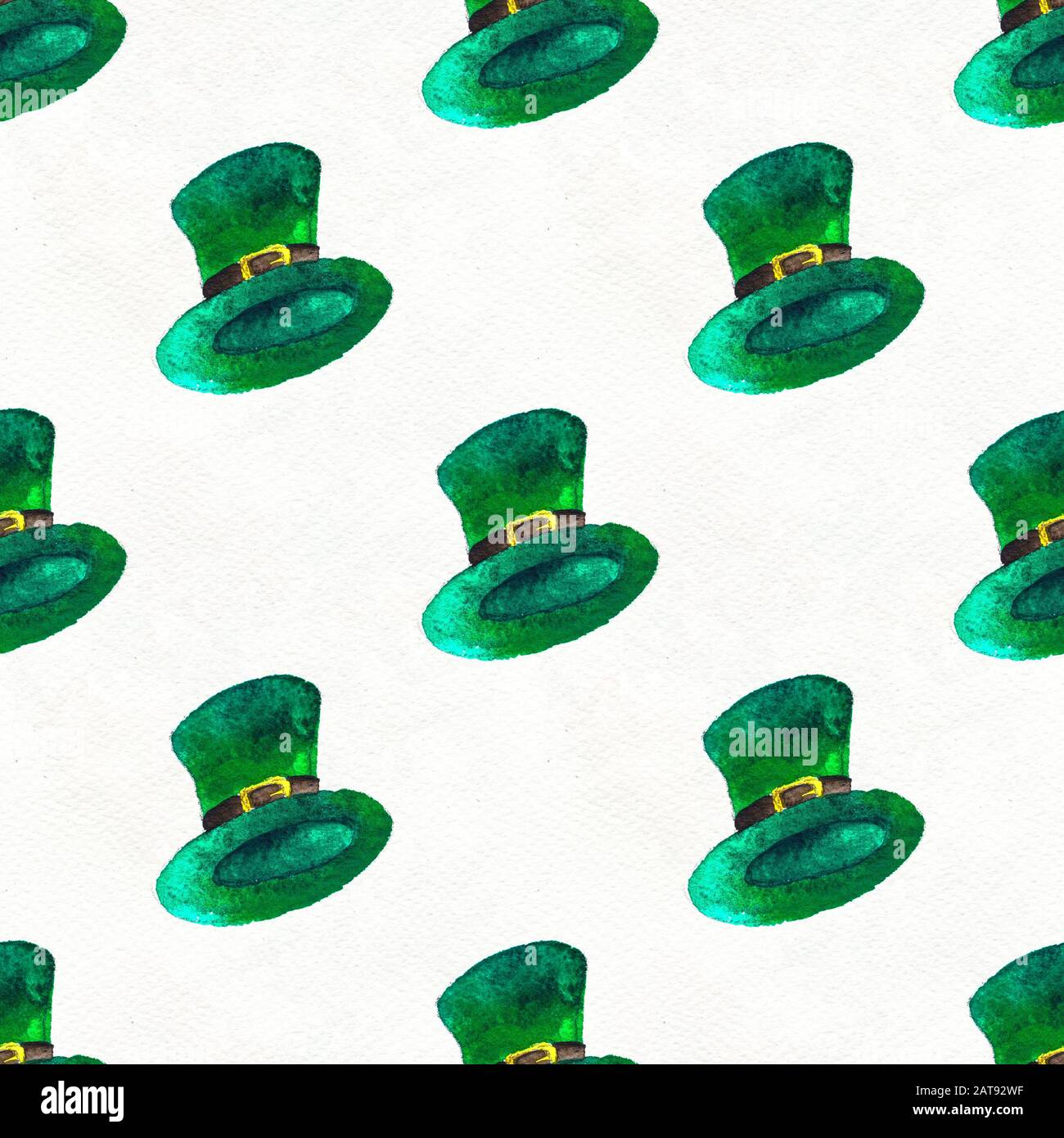 Seamless hand drawn background with leprechaun hats St. Patrick's Day ...