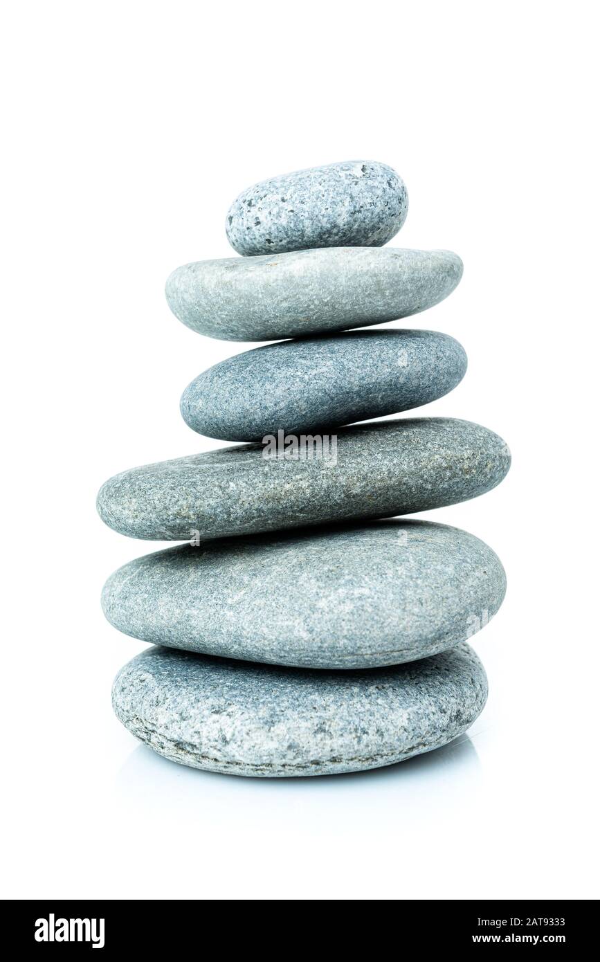 spa stones isolated on white background Stock Photo - Alamy