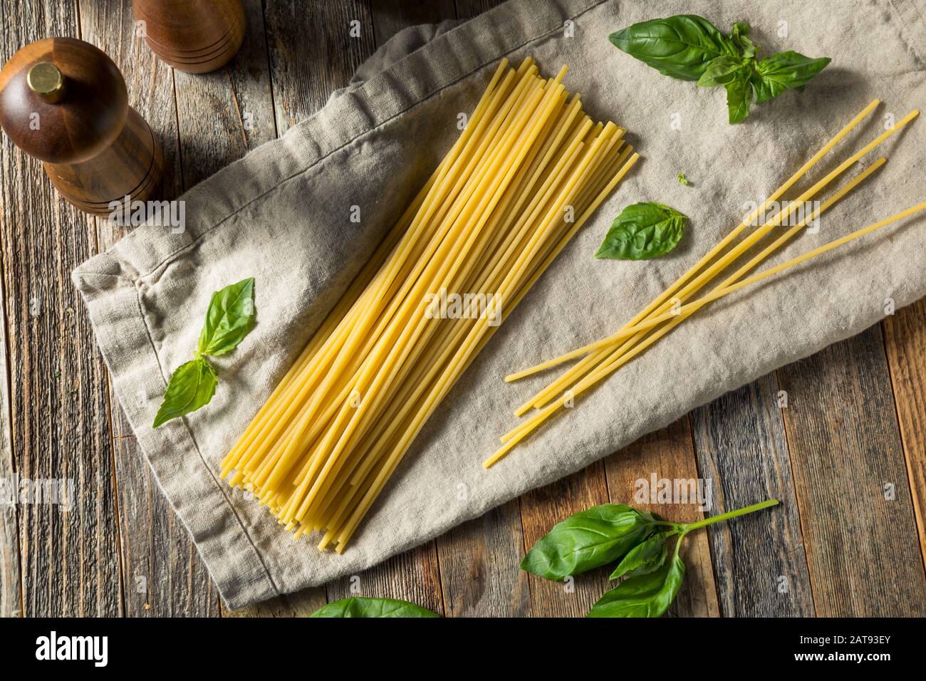 Raw Organic Bucatini Pasta in a Bunch Stock Photo - Alamy