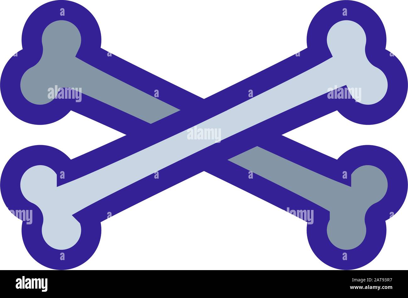 bone icon vector. Isolated contour symbol illustration Stock Vector ...