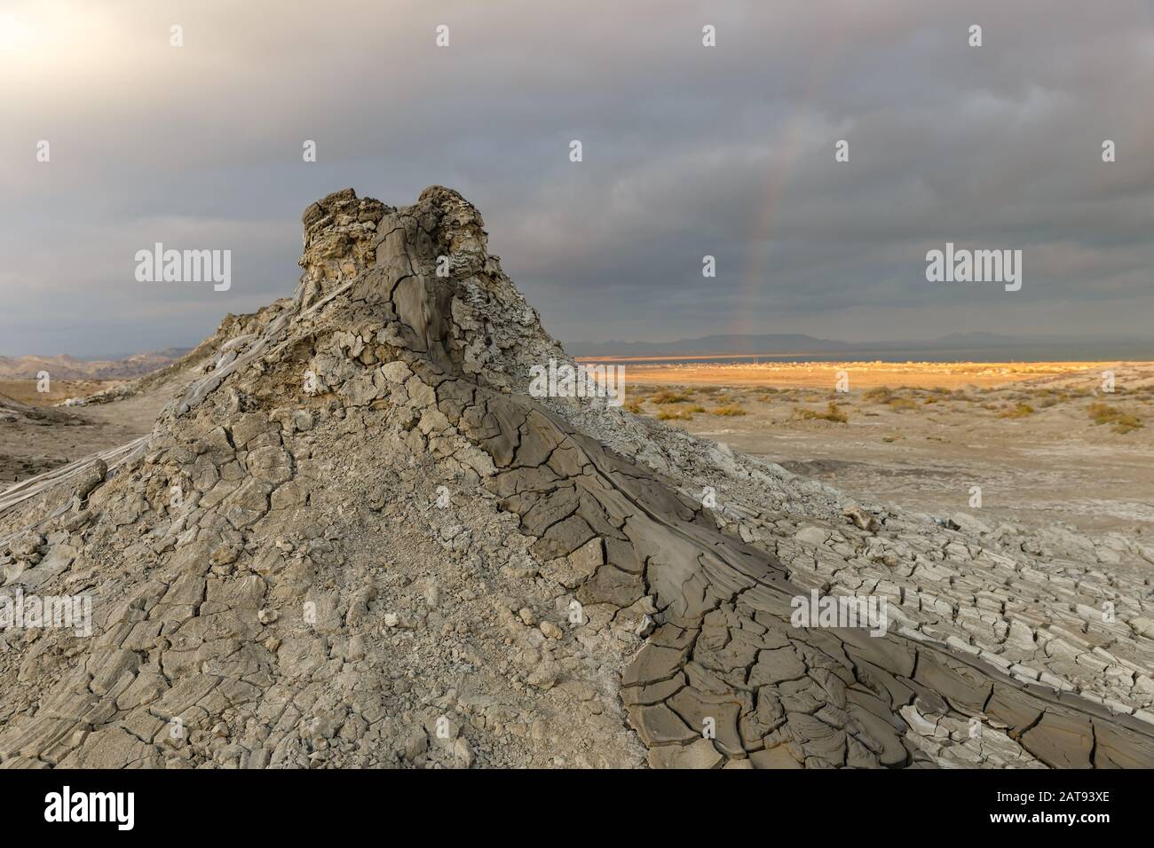 mud mountain in the valley of mud volcanoes of Gobustan near Baku, Azerbaijan Stock Photo - Alamy
