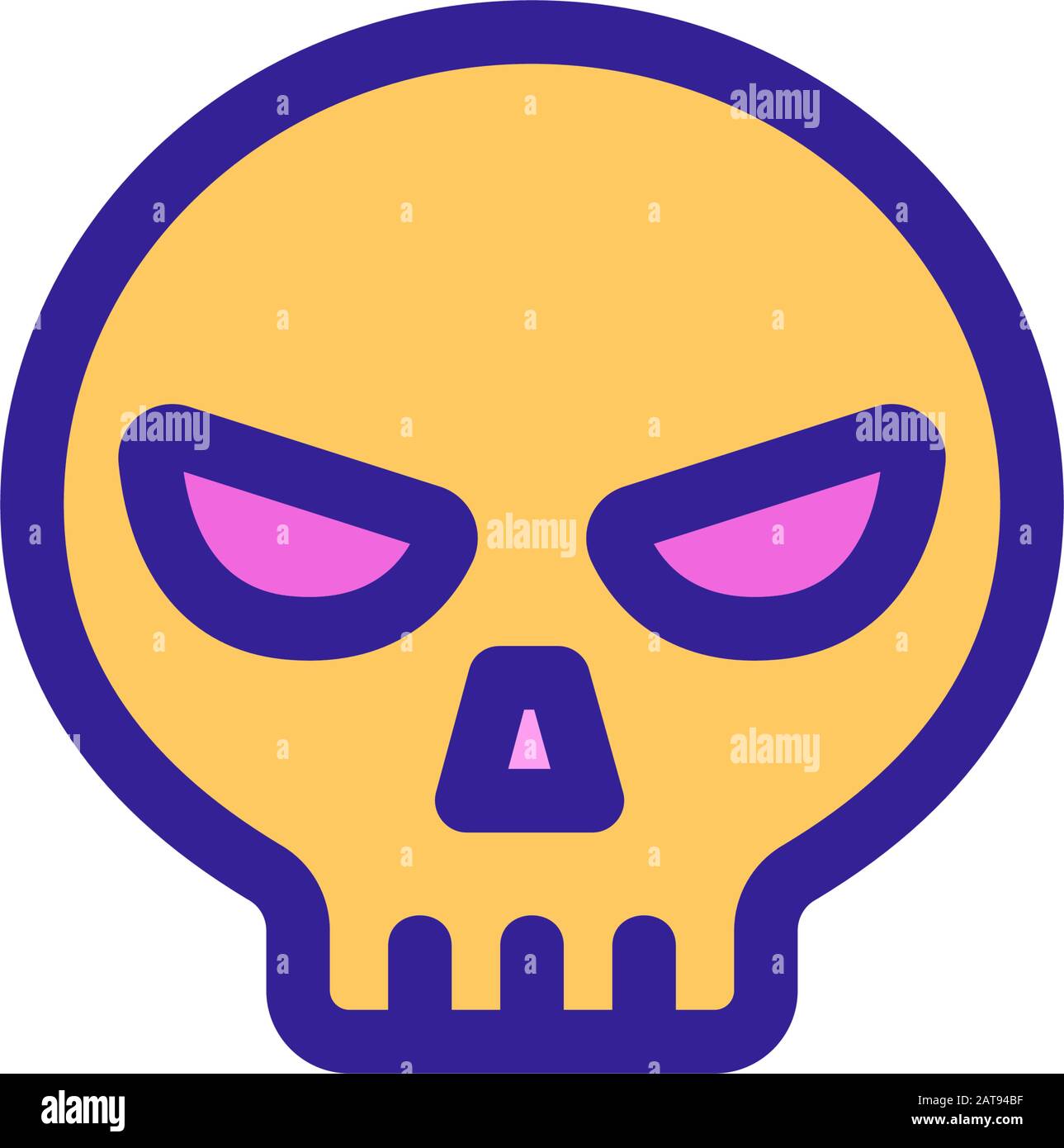 skull icon vector. Isolated contour symbol illustration Stock Vector ...