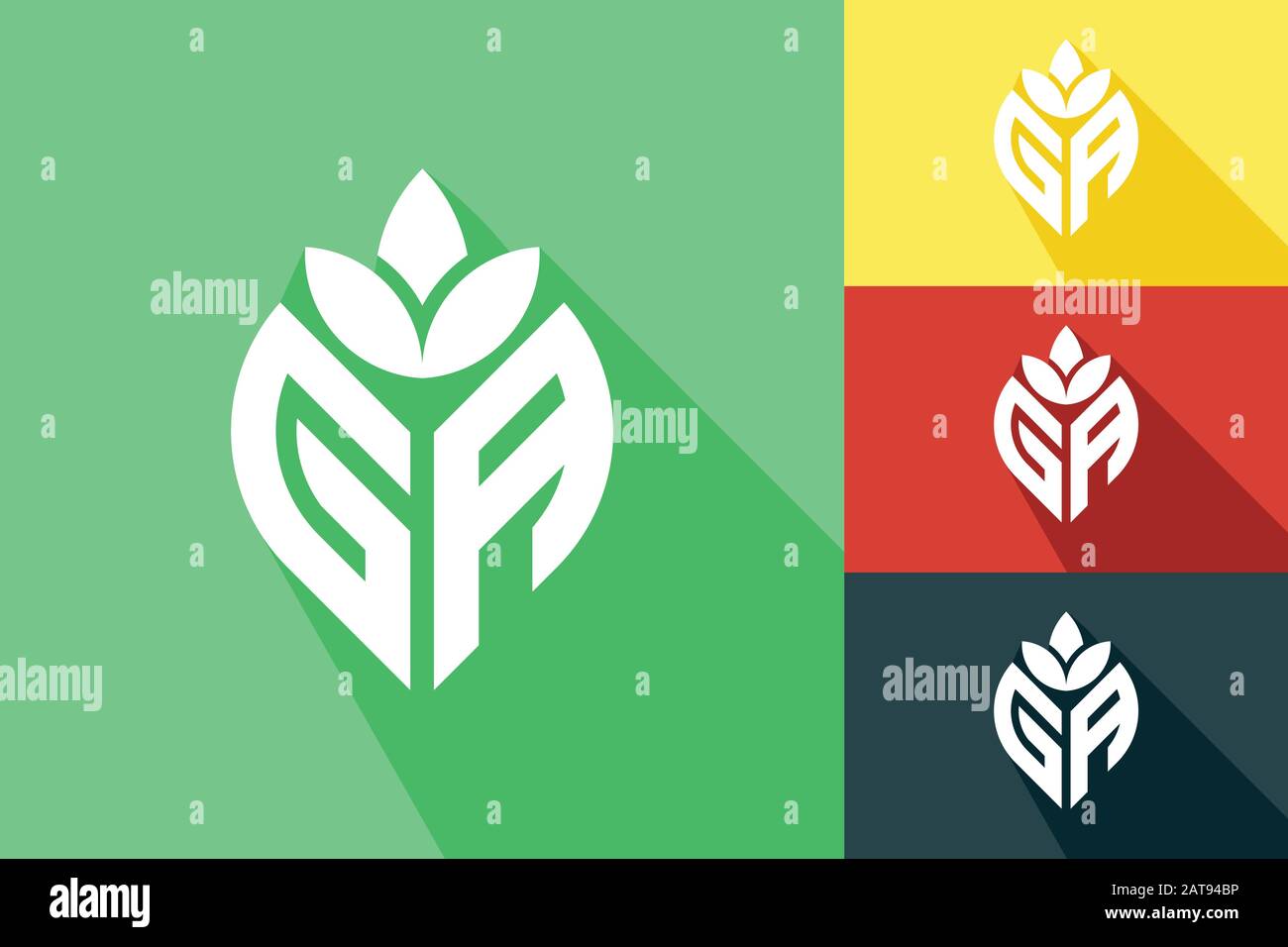 G logo leaf hi-res stock photography and images - Alamy