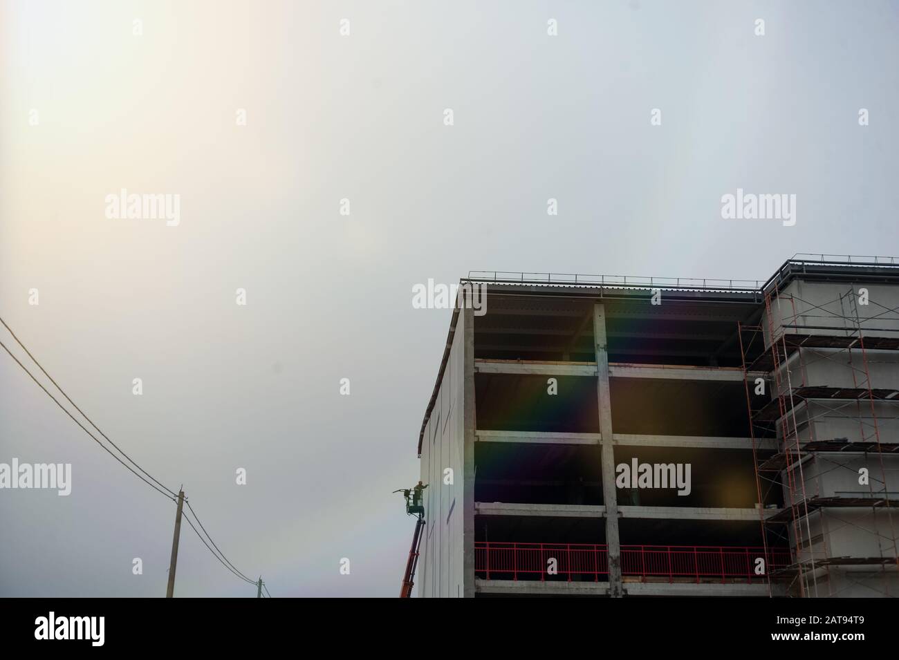 building under cloudy weather Stock Photo - Alamy