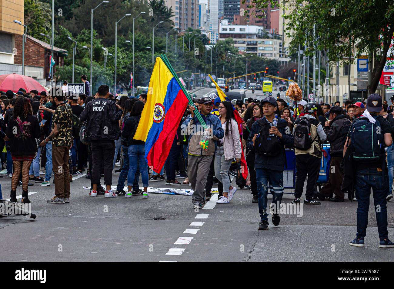 National Strike In Colombia Against Ivan Duque, Bogota Colombia , Nov ...