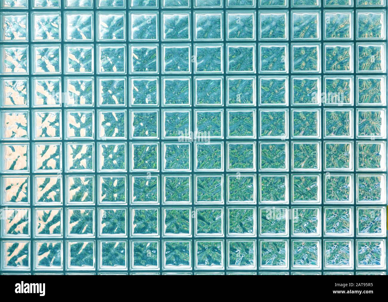 wall of blue glass blocks background Stock Photo - Alamy