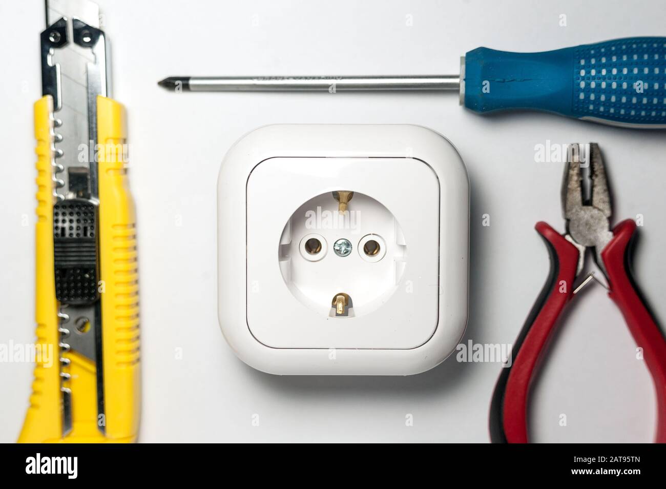 white socket and tools Stock Photo - Alamy
