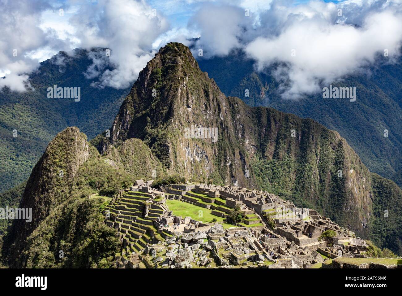 Сlassic view of Machu Picchu located in the Cusco Region, UNESCO World ...