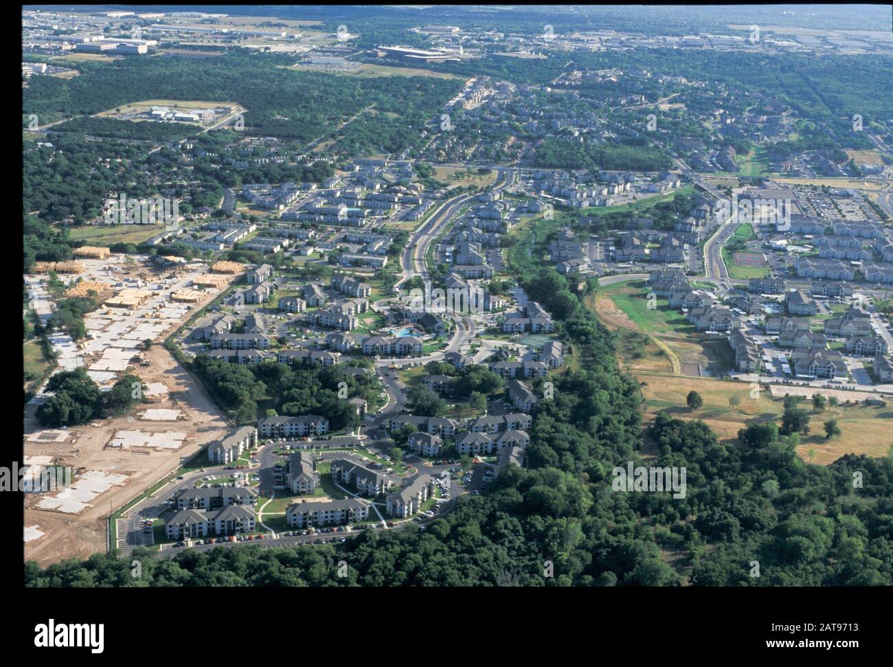 An aerial view of new housing under construction hi-res stock ...