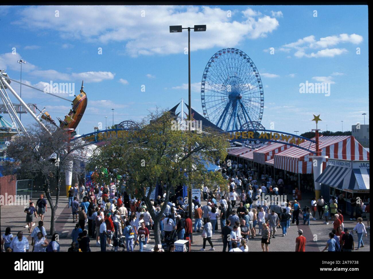 Dallas, Texas: State Fair of Texas Midway at annual State Fair of Texas ...