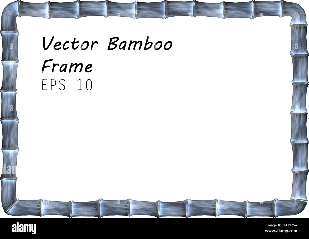 Rectangular Bamboo Frame - Indian cane Cadre - Realistic Vector Banner ...