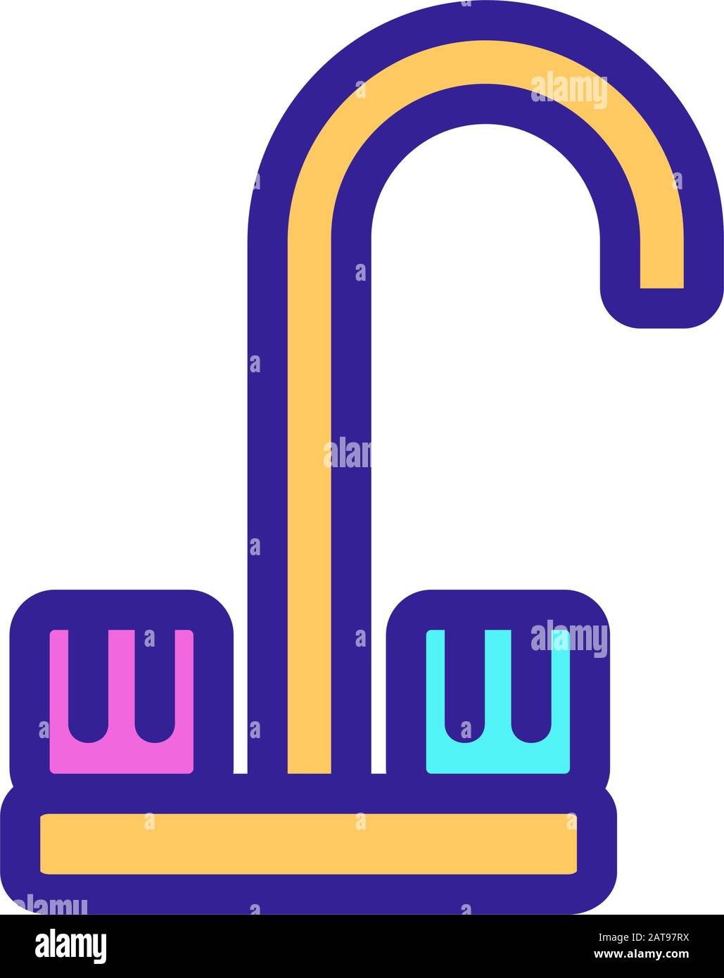 Water mixer icon vector. Isolated contour symbol illustration Stock ...