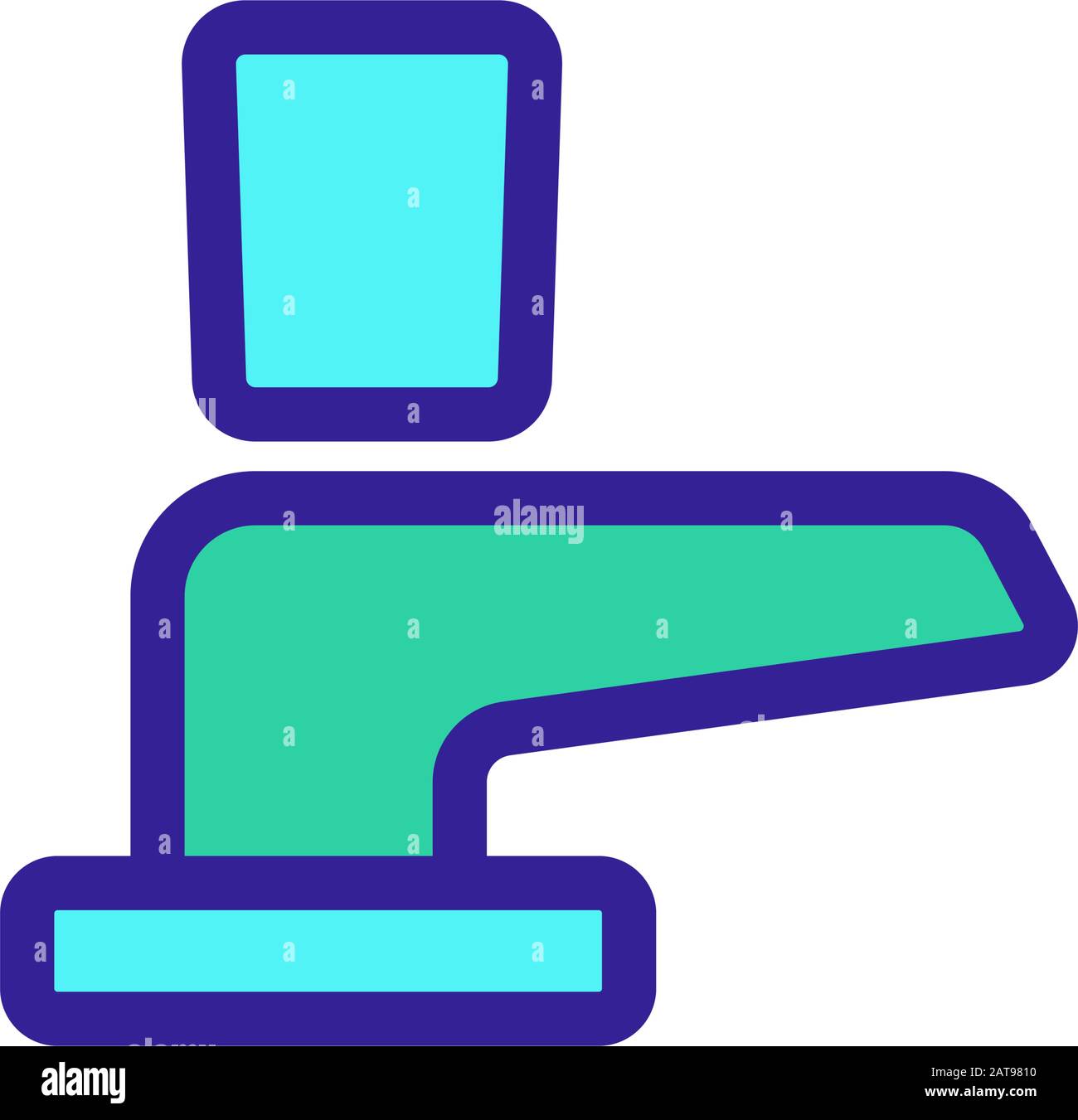 Water mixer icon vector. Isolated contour symbol illustration Stock ...