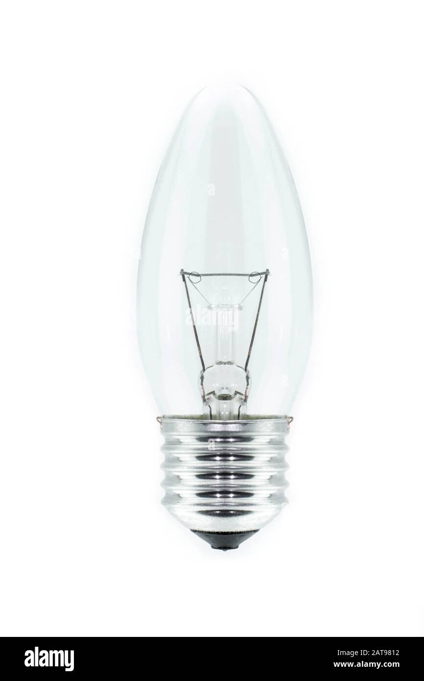 Light bulb isolated on white background Stock Photo - Alamy