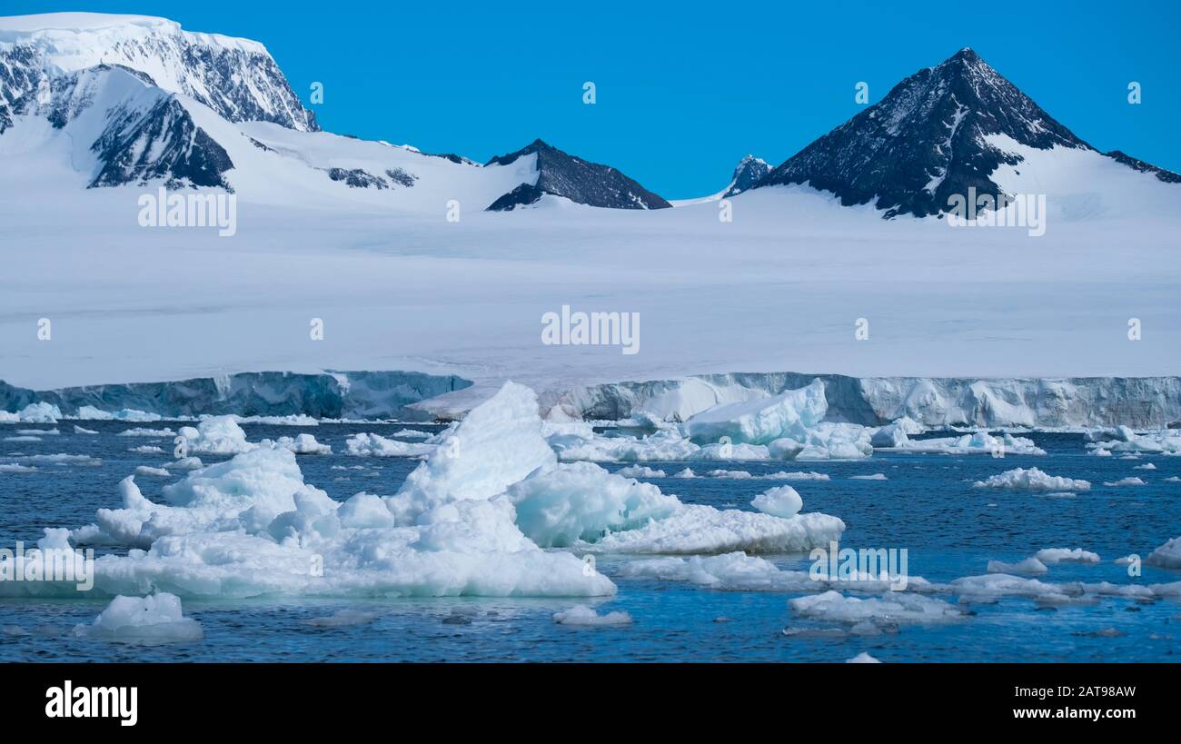 Stunning coastal landscapes along the Tabarin peninsula in the ...