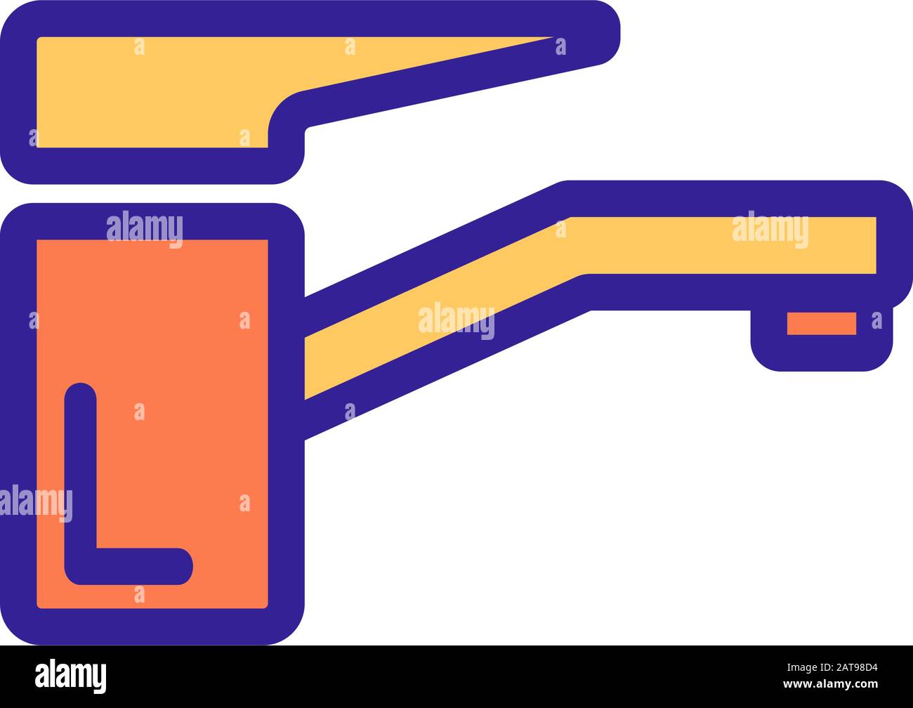 Water mixer icon vector. Isolated contour symbol illustration Stock ...