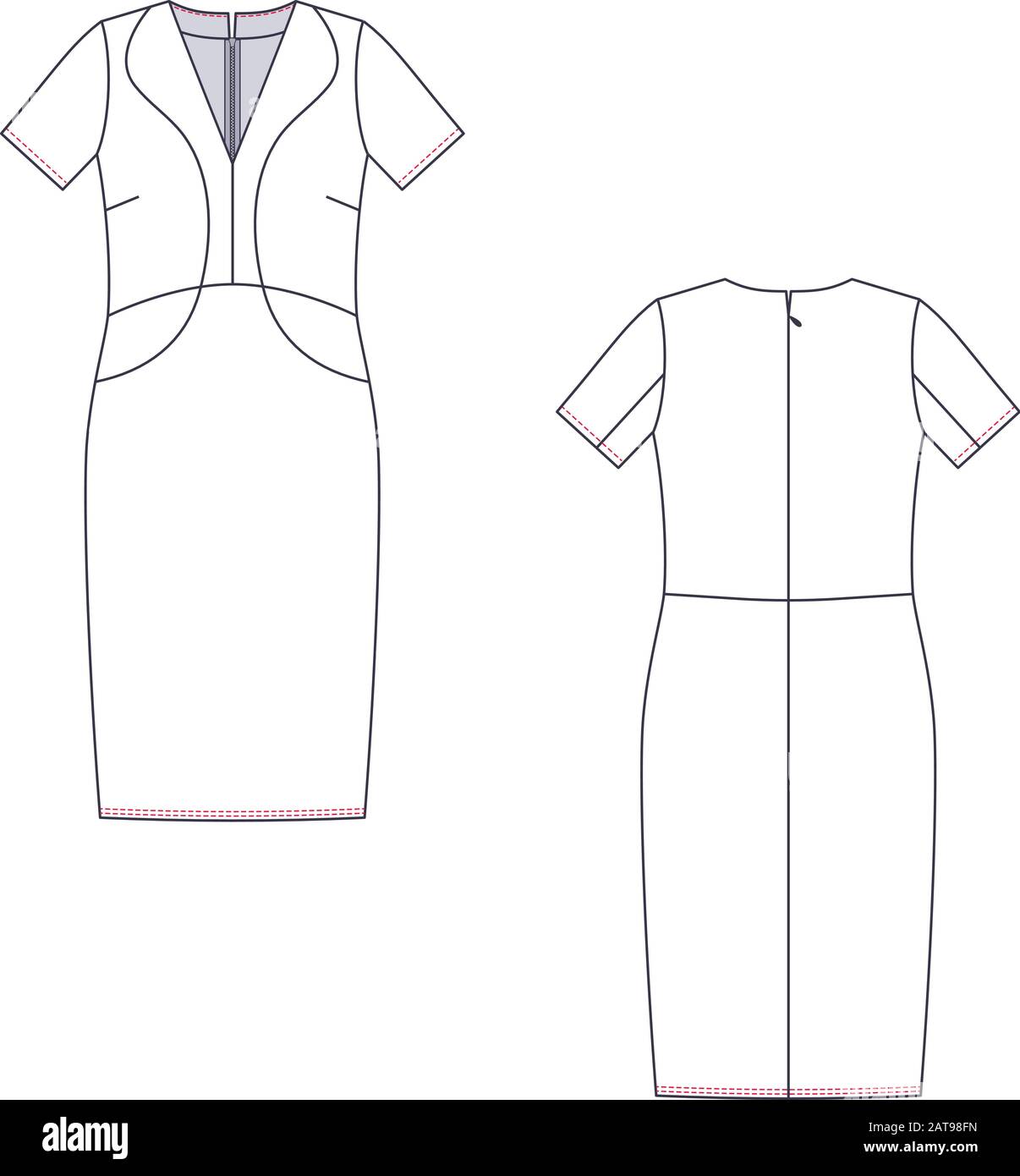 Technical sketch apparel Cut Out Stock Images & Pictures - Alamy