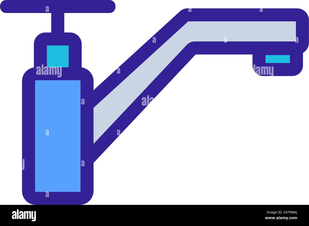 Water mixer icon vector. Isolated contour symbol illustration Stock ...