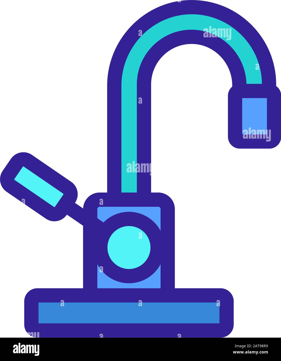 Water mixer icon vector. Isolated contour symbol illustration Stock ...