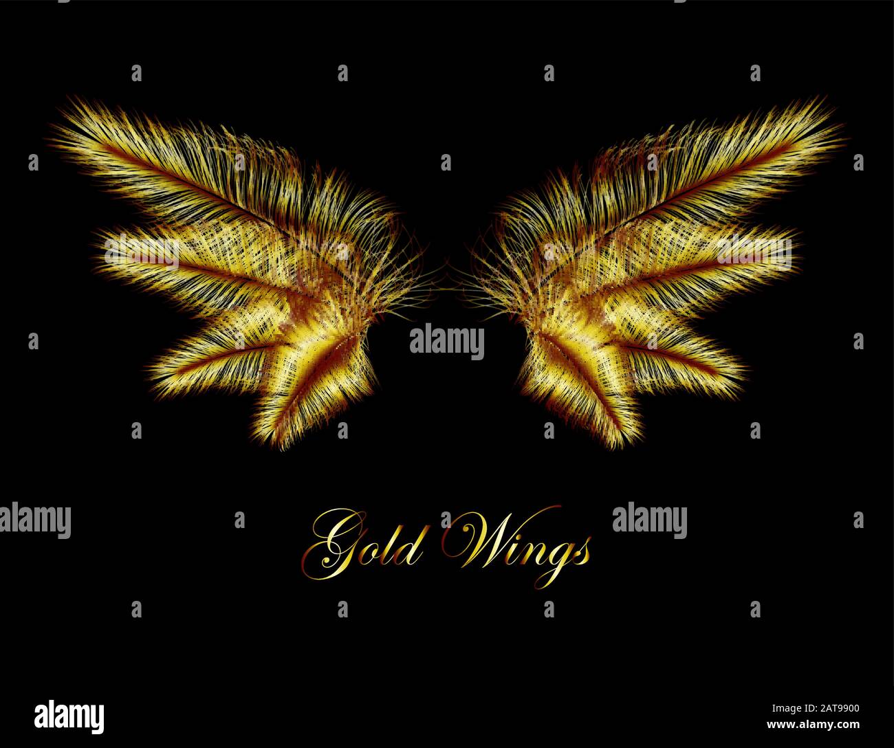 Gold Wings - Fairy Wings of Inspiration - Concept Vector Element ...