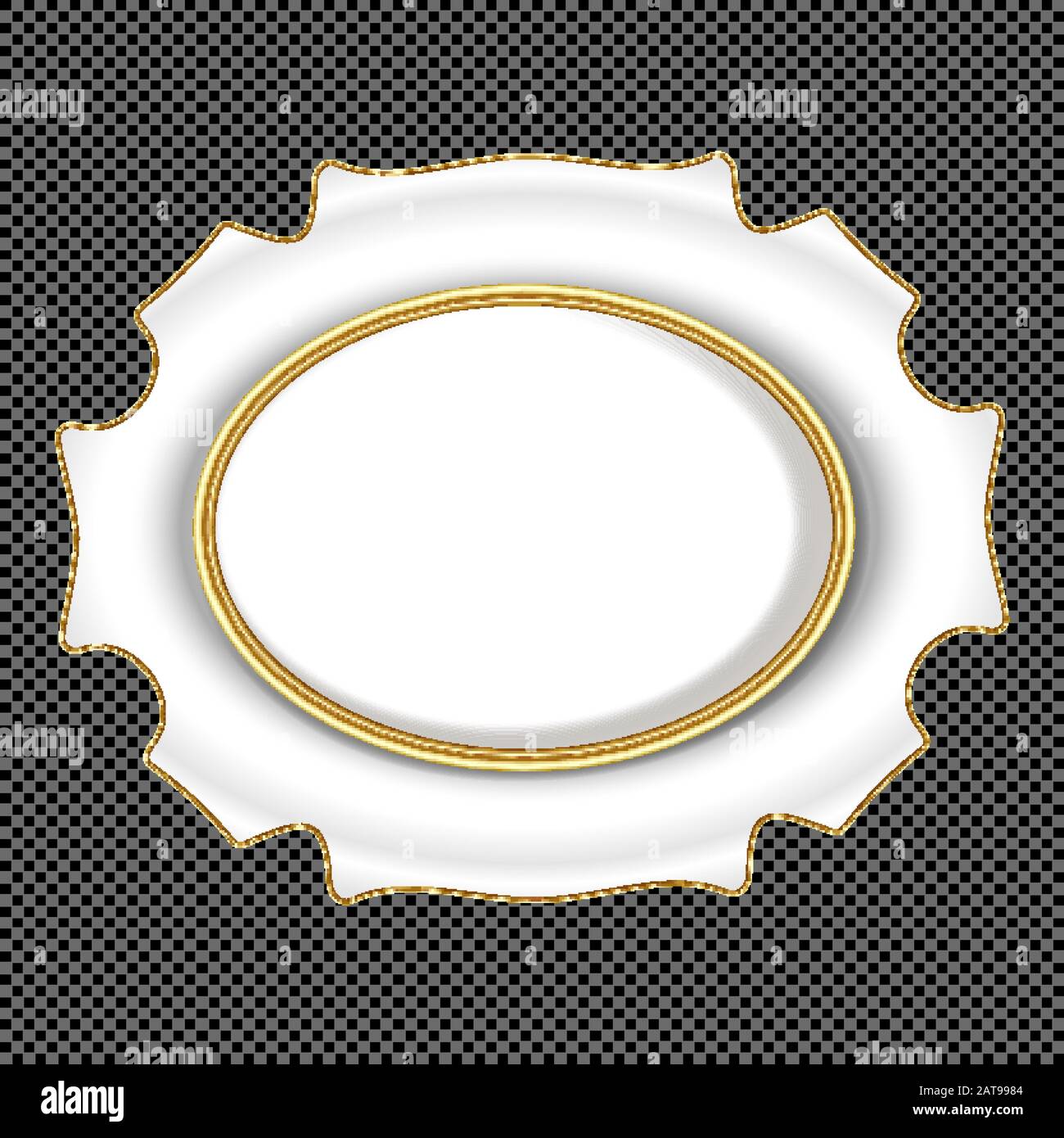 Vector White and Gold Medieval Cartouche - Victorian Gypsum Shield ...