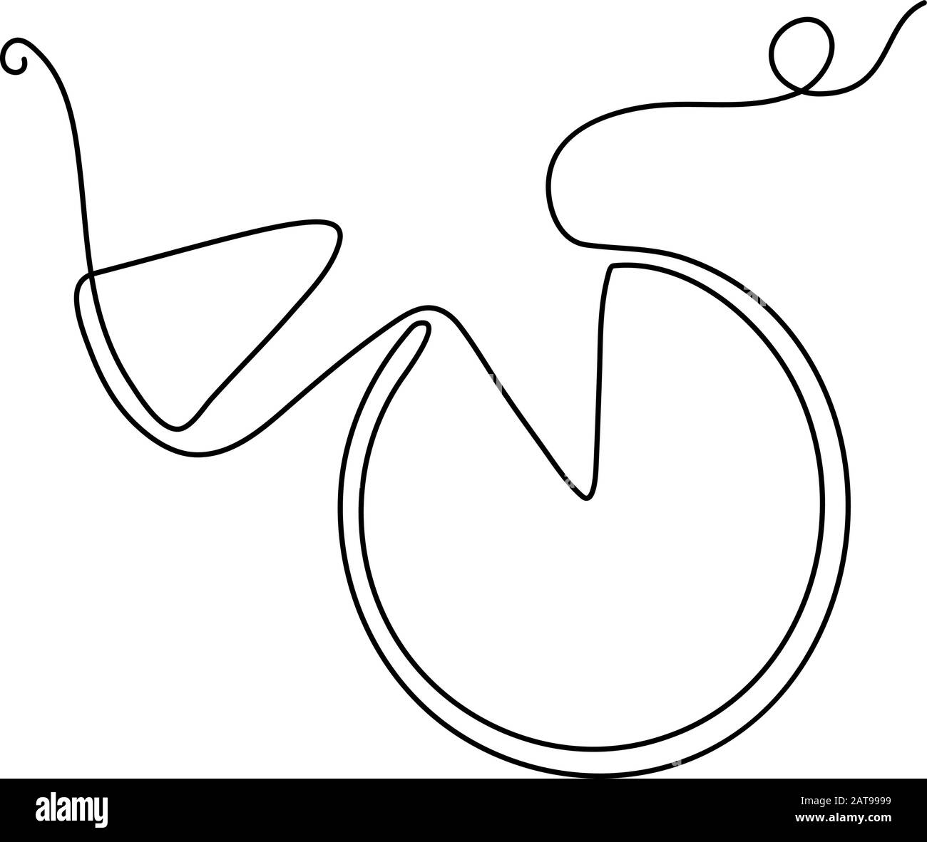 Continuous One Line Pizzeria Sign - Flat Drawn Pizza Concept - Slice of ...