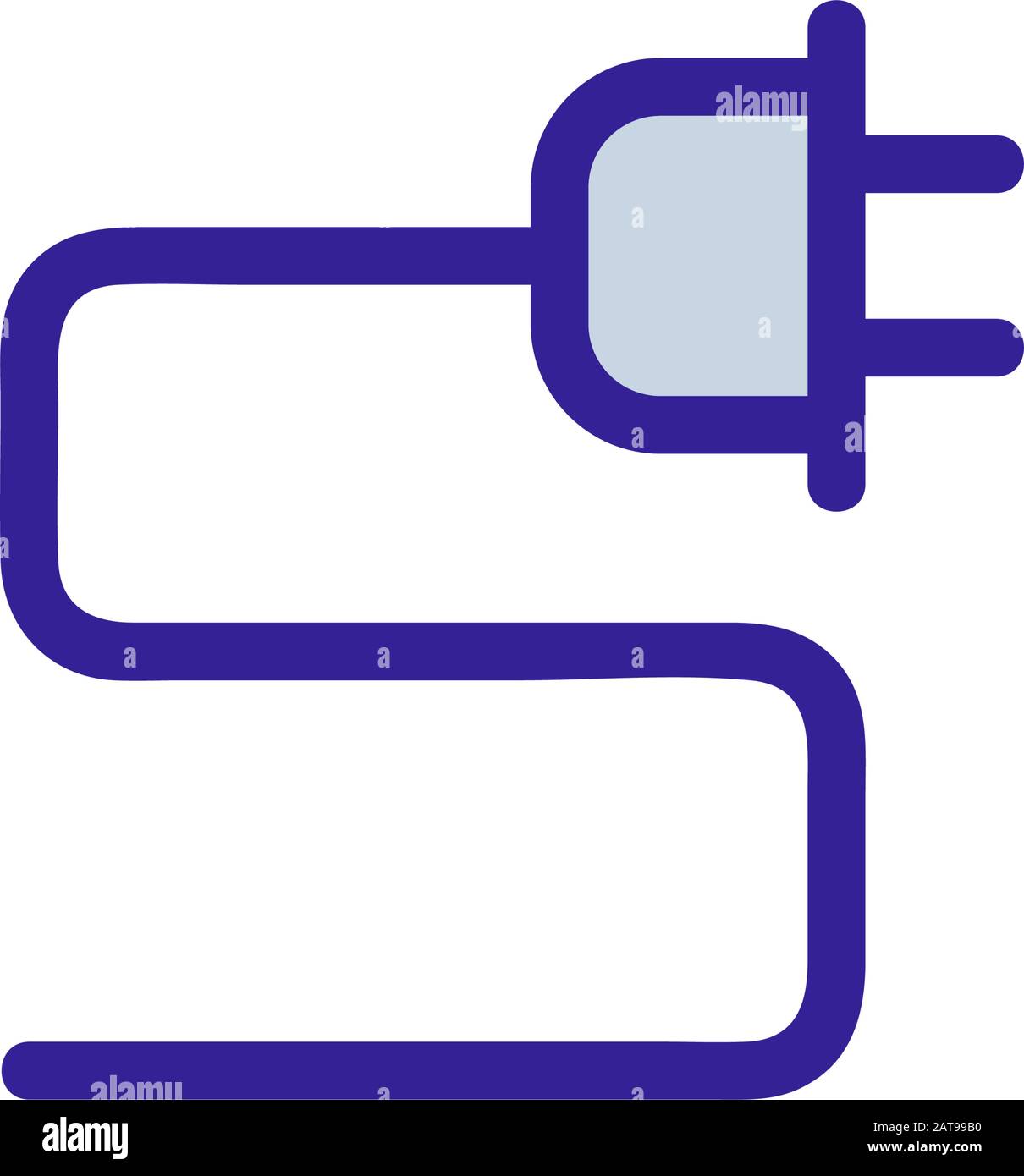 Power cable icon vector. Isolated contour symbol illustration Stock ...
