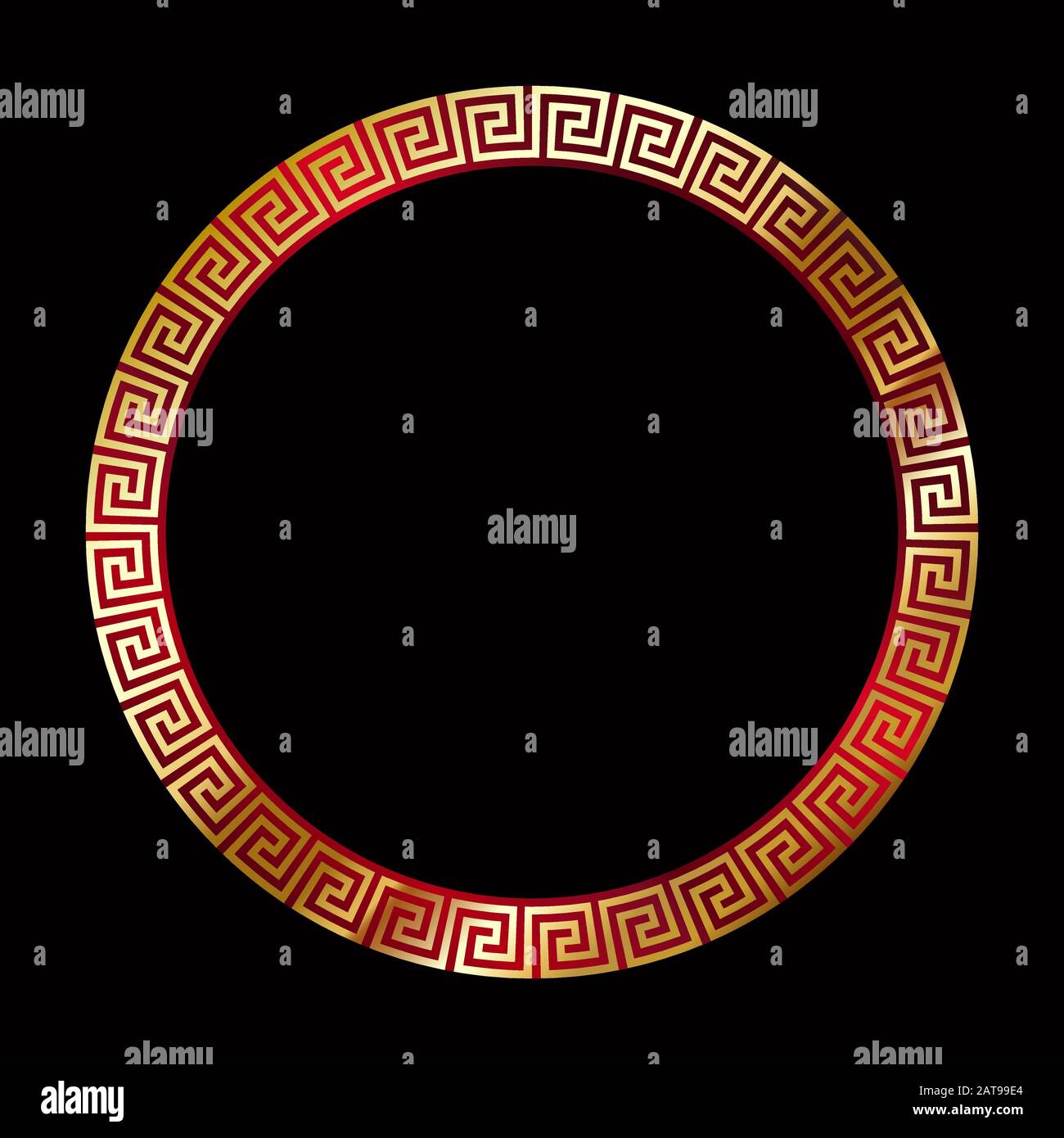 Shining Meander Pattern - Gold Meandering Frame - Ornament of Ancient ...