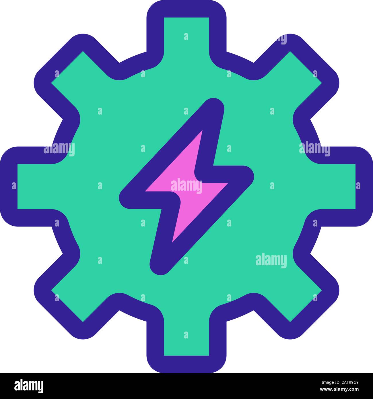 Set up the power icon vector. Isolated contour symbol illustration ...