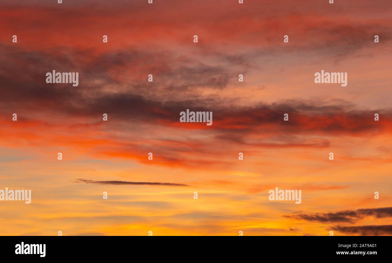 Dramatic sunset. Background sky at sunset and dawn Stock Photo - Alamy