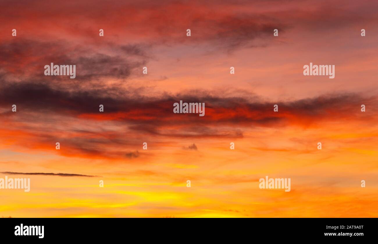 Dramatic sunset. Background sky at sunset and dawn Stock Photo - Alamy