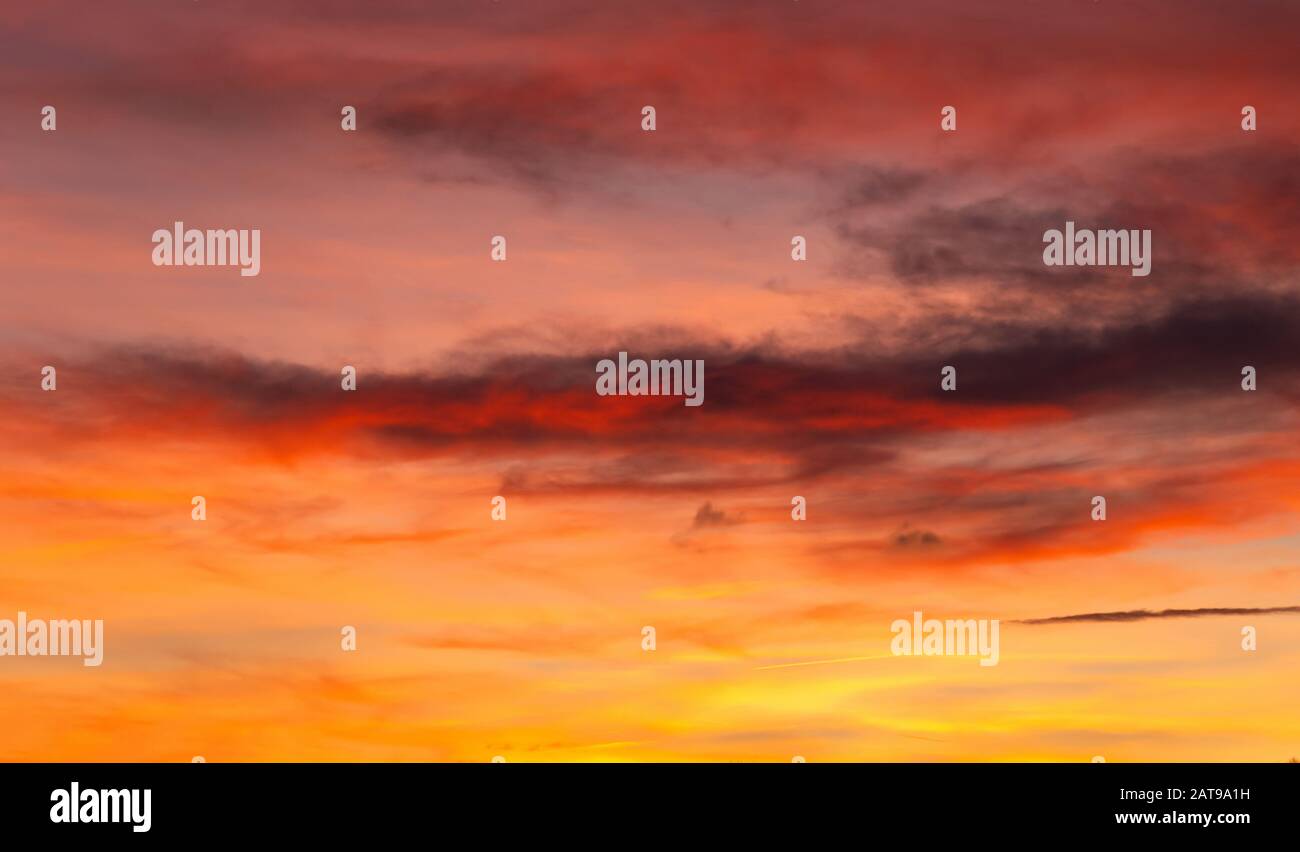 Dramatic sunset. Background sky at sunset and dawn Stock Photo - Alamy